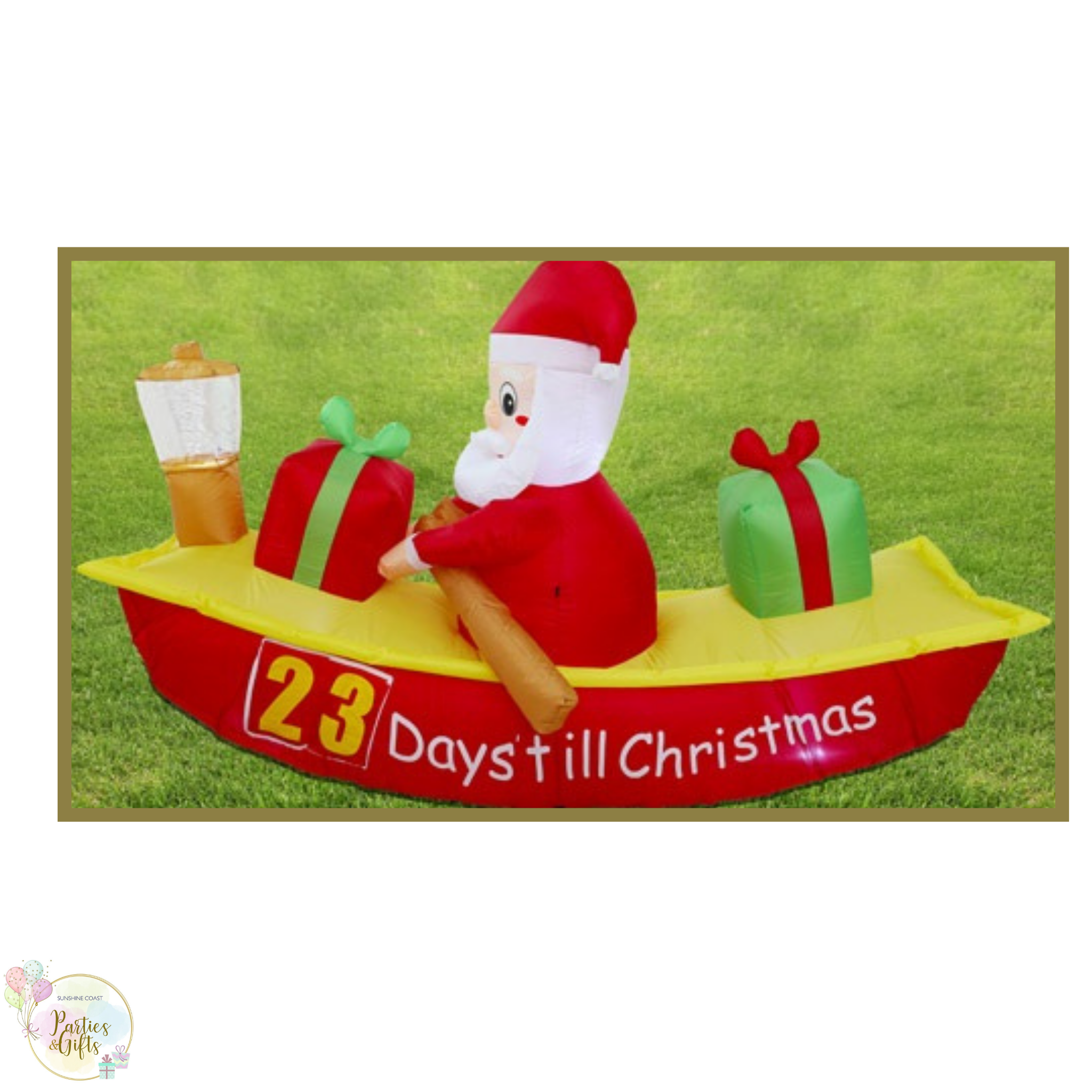 CHRISTMAS INFLATABLE SANTA BOAT 210CM – Sunshine Coast Parties & Gifts