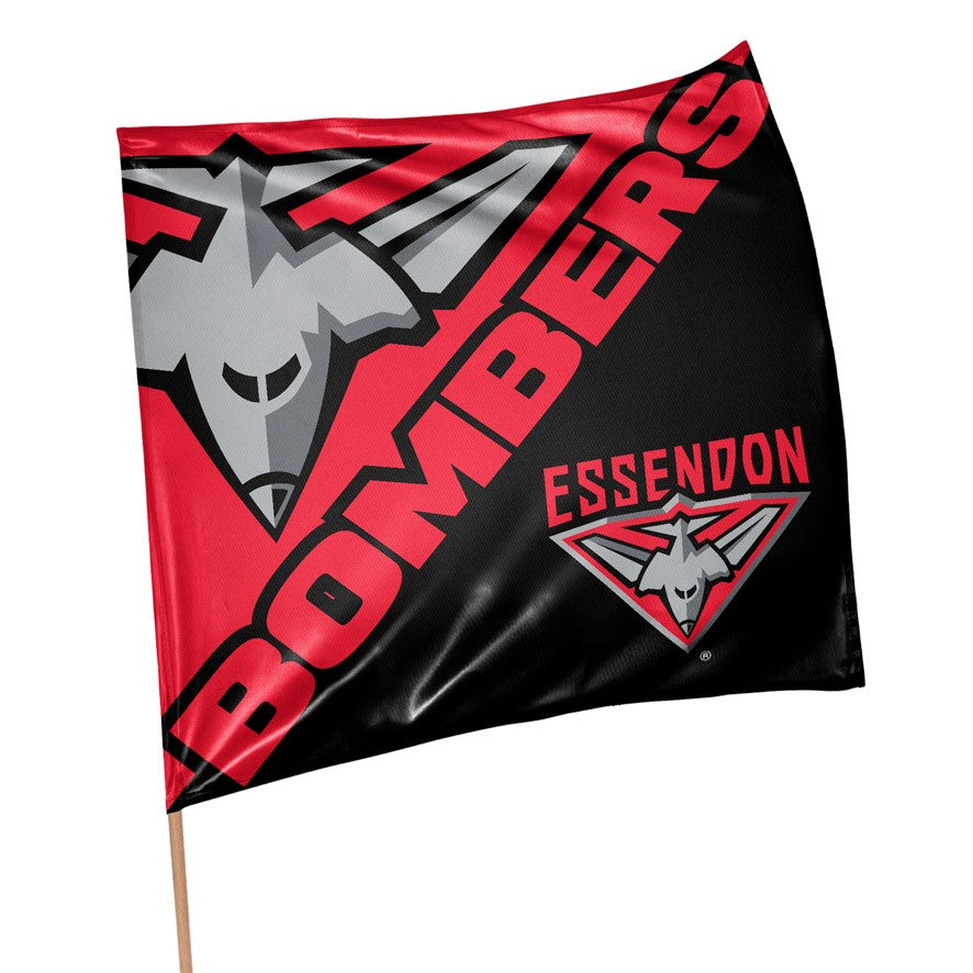 AFL SUPPORTER 70CM FLAG - ESSENDON BOMBERS – Sunshine Coast Parties & Gifts