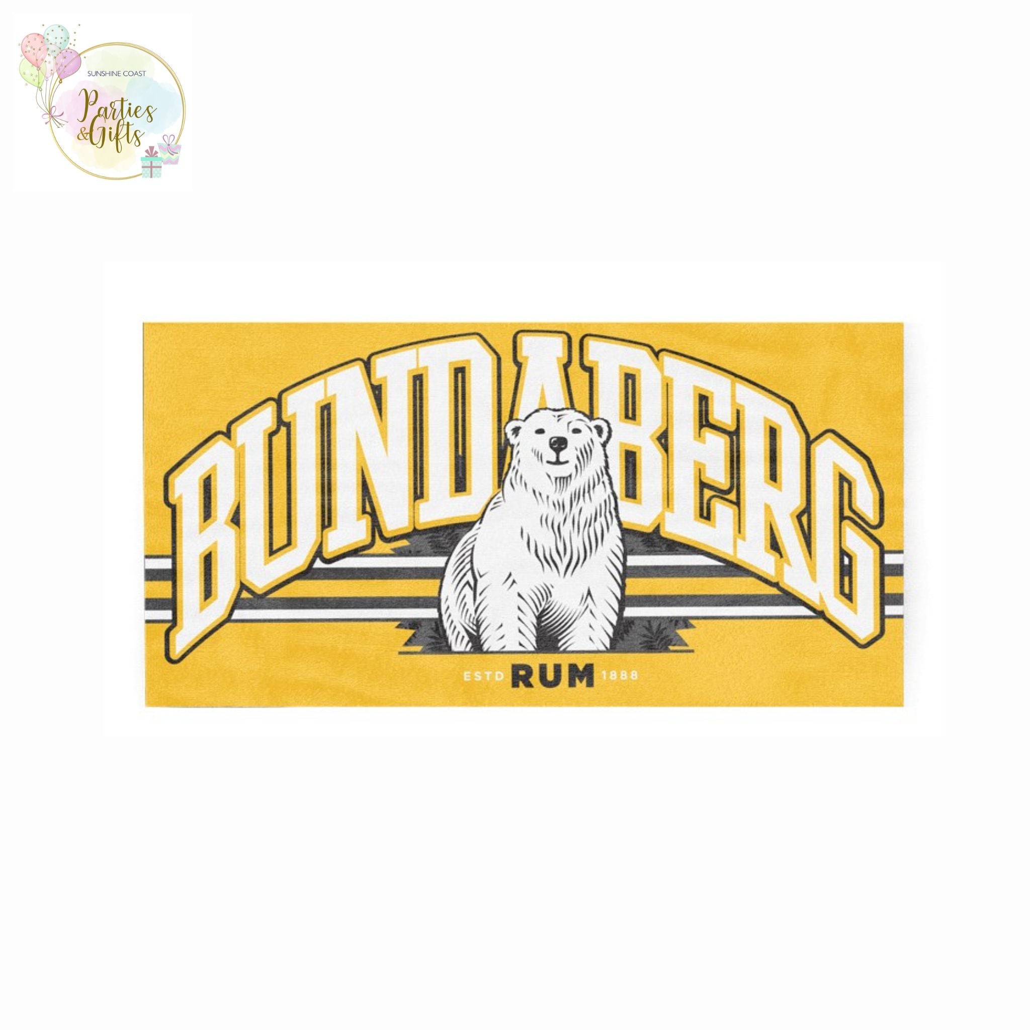 BUNDABERG RUM BEACH TOWEL – Sunshine Coast Parties & Gifts
