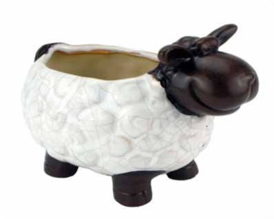 GLAZED CERAMIC SHEEP PLANTER - SMALL – Sunshine Coast Parties & Gifts