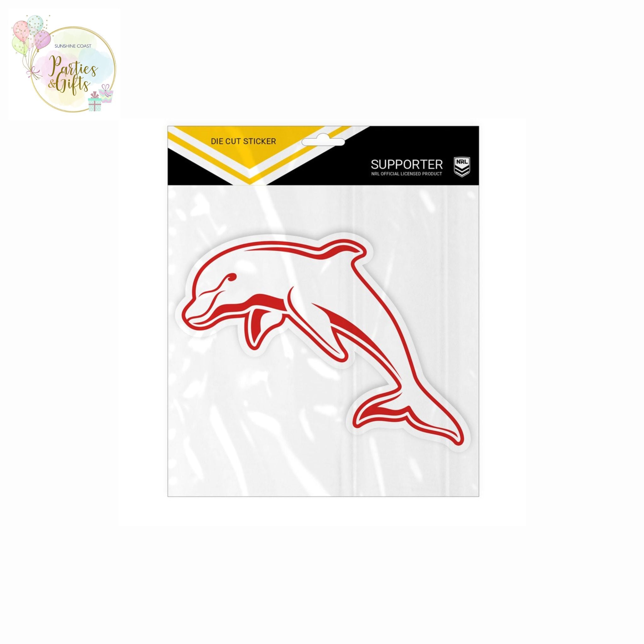 NRL REDCLIFFE DOLPHINS LOGO STICKER – Sunshine Coast Parties & Gifts